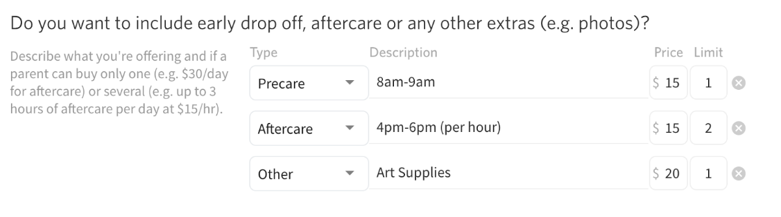I offer extended care or extras to be purchased during checkout. How do ...